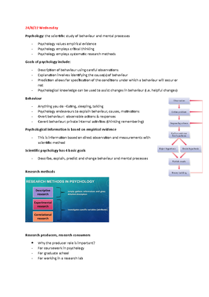 Exam 2 notes - Exam 2 notes Monday 19/9/22 (Week 5) – Survey Research ...