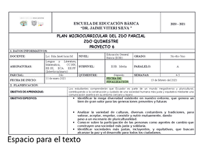 3ERO - Micro - LL - PUD - planes de clases - PLANIFICACIÓN MICROCURRICULAR DE LENGUA Y ...