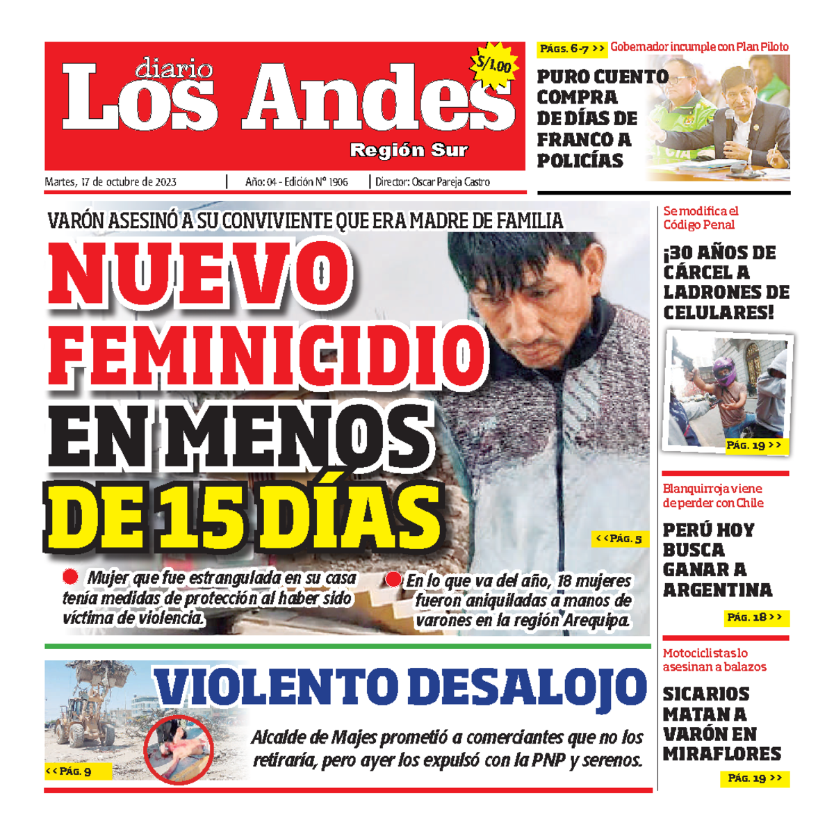 Diario Los Andes Region Sur edición 1906 - Región Sur S/1. Págs. 6-7 ...