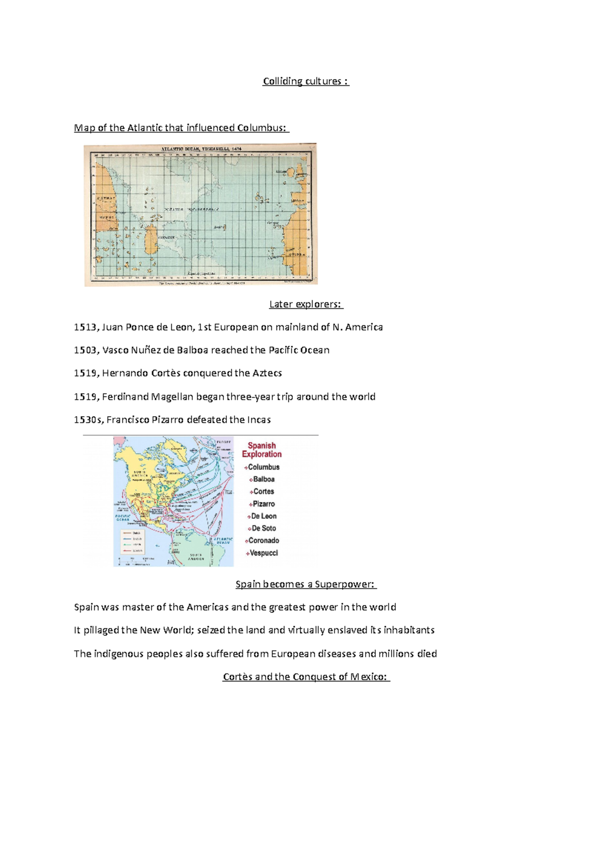 L2 CM2 CIVI US - Cours de Mme Maguire - Colliding cultures : Map of the ...