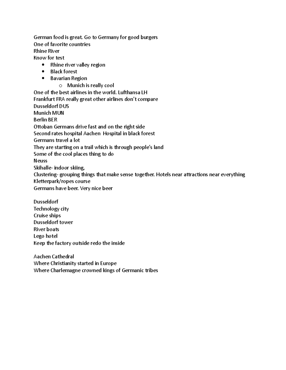 Germany notes - Hints and all information useful for tests. - German ...