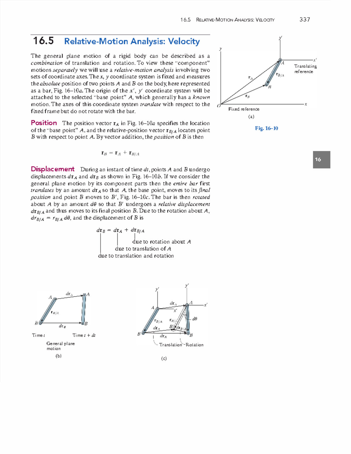 Relative-Mo TION Analysis Velocity 4 - 1 6 RE䰀䄀TIVE-MoTION ANALYSIS: VELOCITY 3 3 7 ####### 1 6 ...
