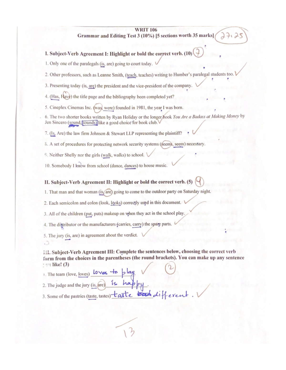 WRIT 106 Test 3 - WRIT 106 Test 3 - WRIT 100 - Studocu