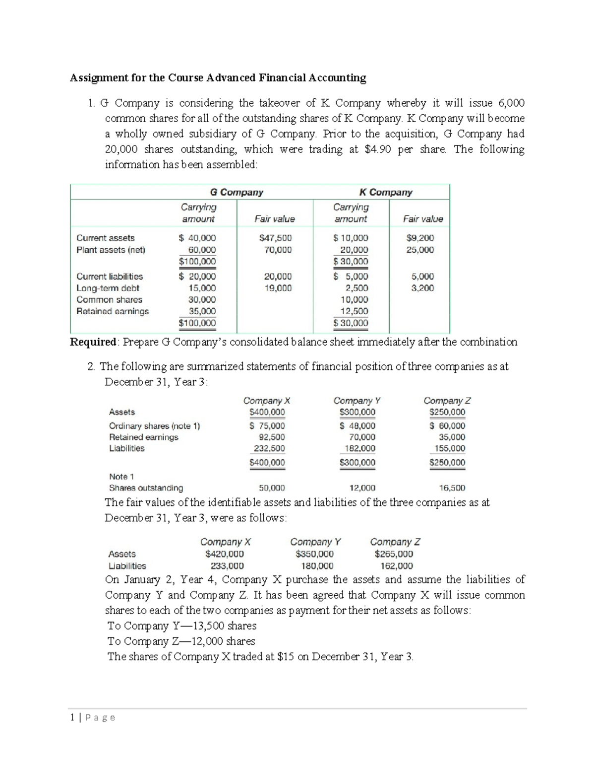 AFA Assignment-1 - individual assignment - Assignment for the Course ...