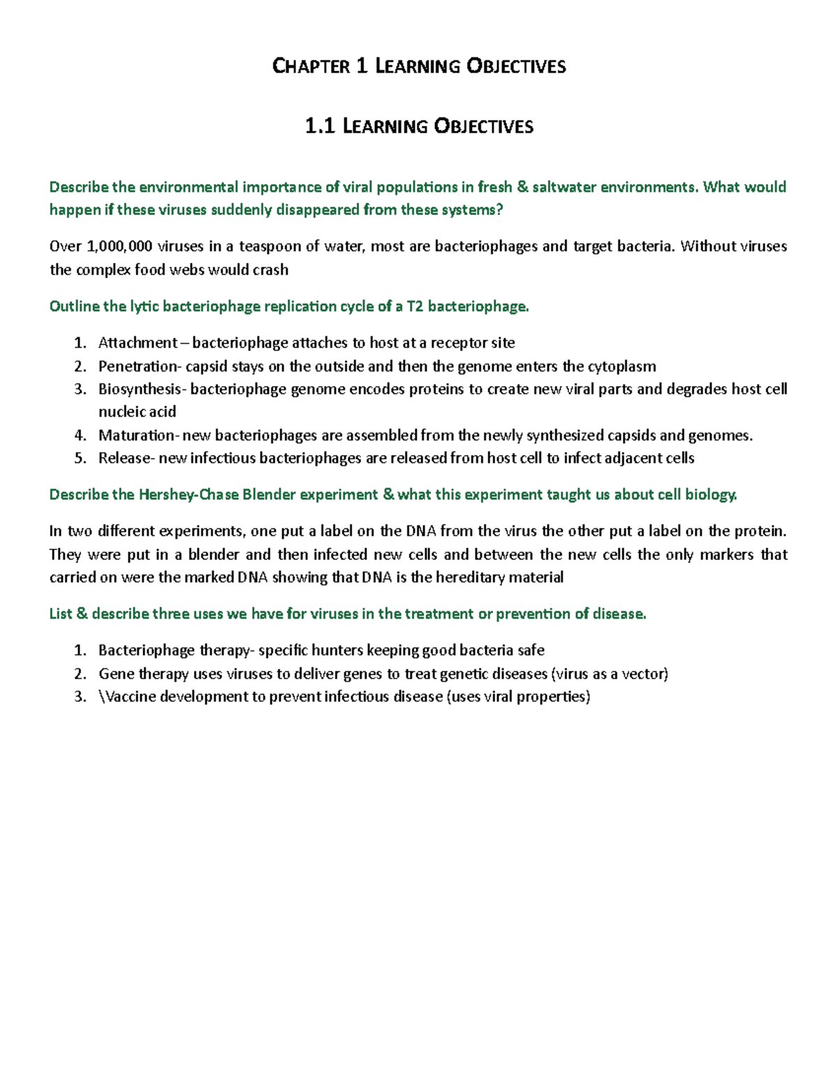 1 - Chapter 1 Learning Objectives - CHAPTER 1 LEARNING OBJECTIVES 1 ...