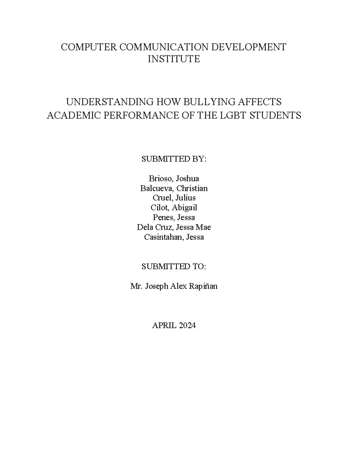 11 pearl research keneme - COMPUTER COMMUNICATION DEVELOPMENT INSTITUTE UNDERSTANDING HOW ...