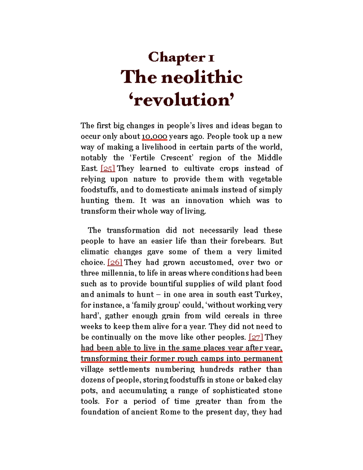Chapter 1 - Chapter 1 The neolithic ‘revolution’ The first big changes ...