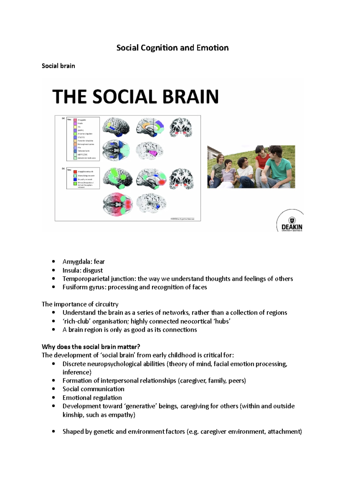 Week 10 - Social Cognition and Emotion - Social Cognition and Emotion ...