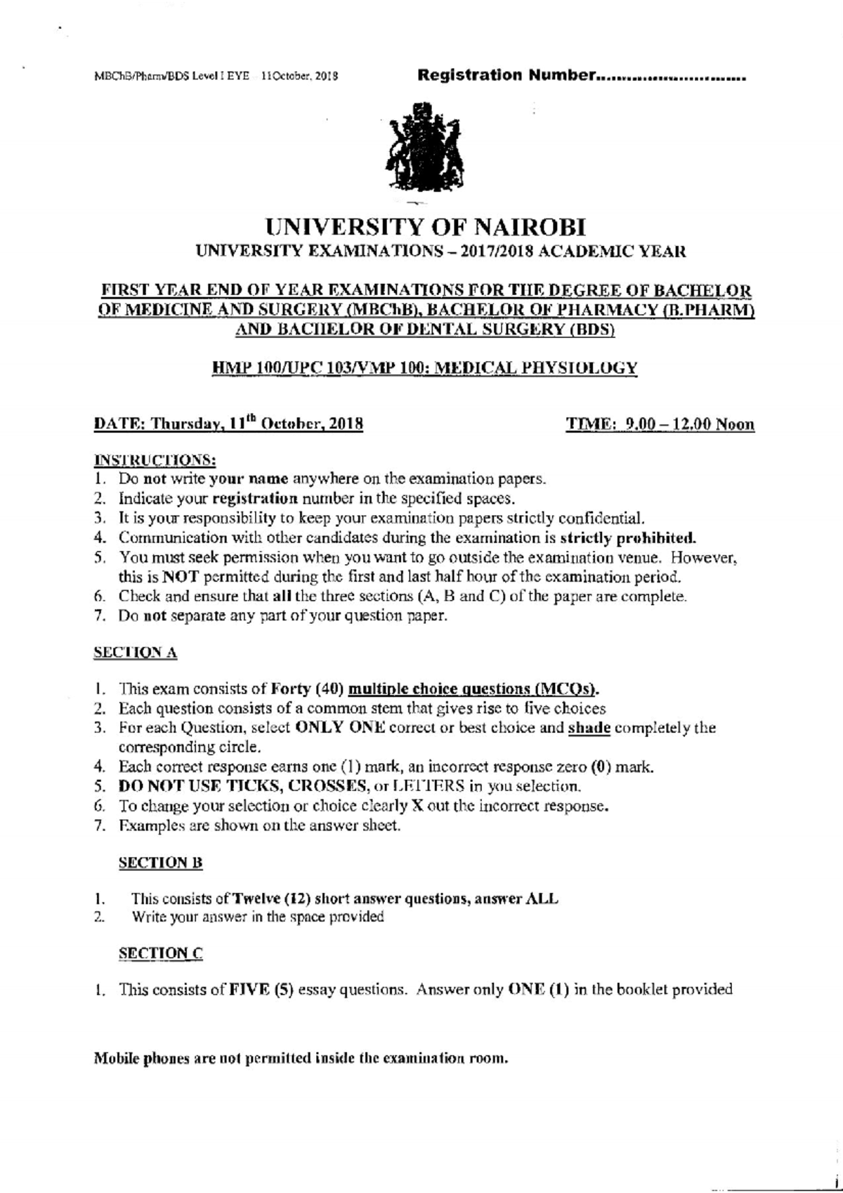 L1 Physiology SAQs - Physio - Medicine and surgery - Studocu