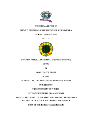 IT Report reoport report sample for siwes - REPORT ON STUDENT ...