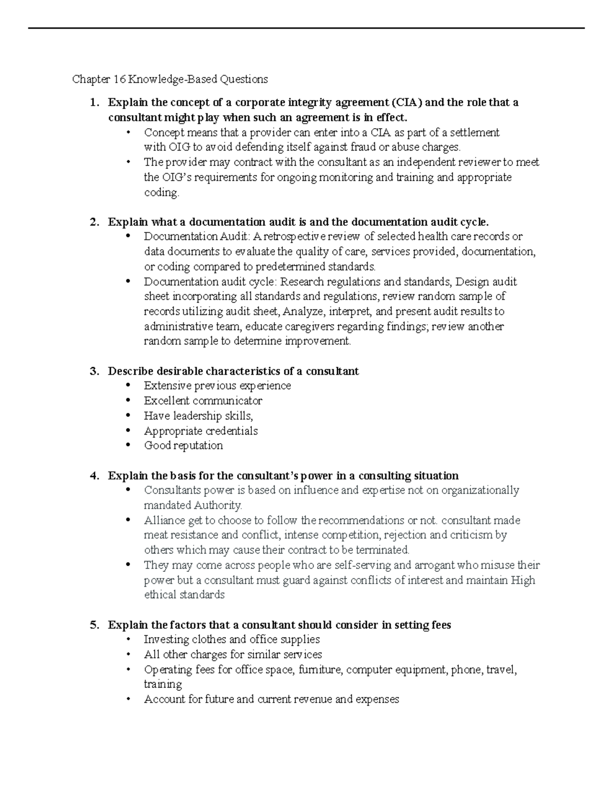 Chapter 16 17 knowledge questions - Chapter 16 Knowledge-Based ...