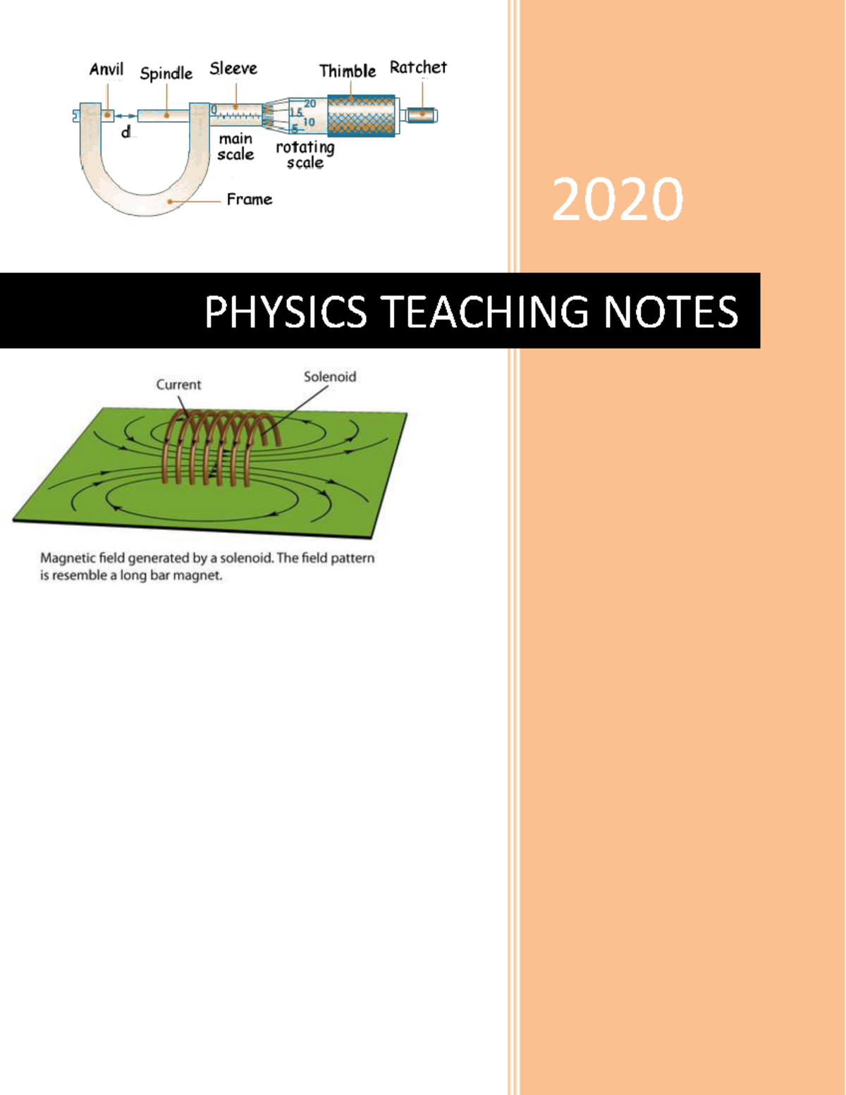 PURE Physics Booklet 023651 - 2020 PHYSICS TEACHING NOTES MEASUREMENTS ...