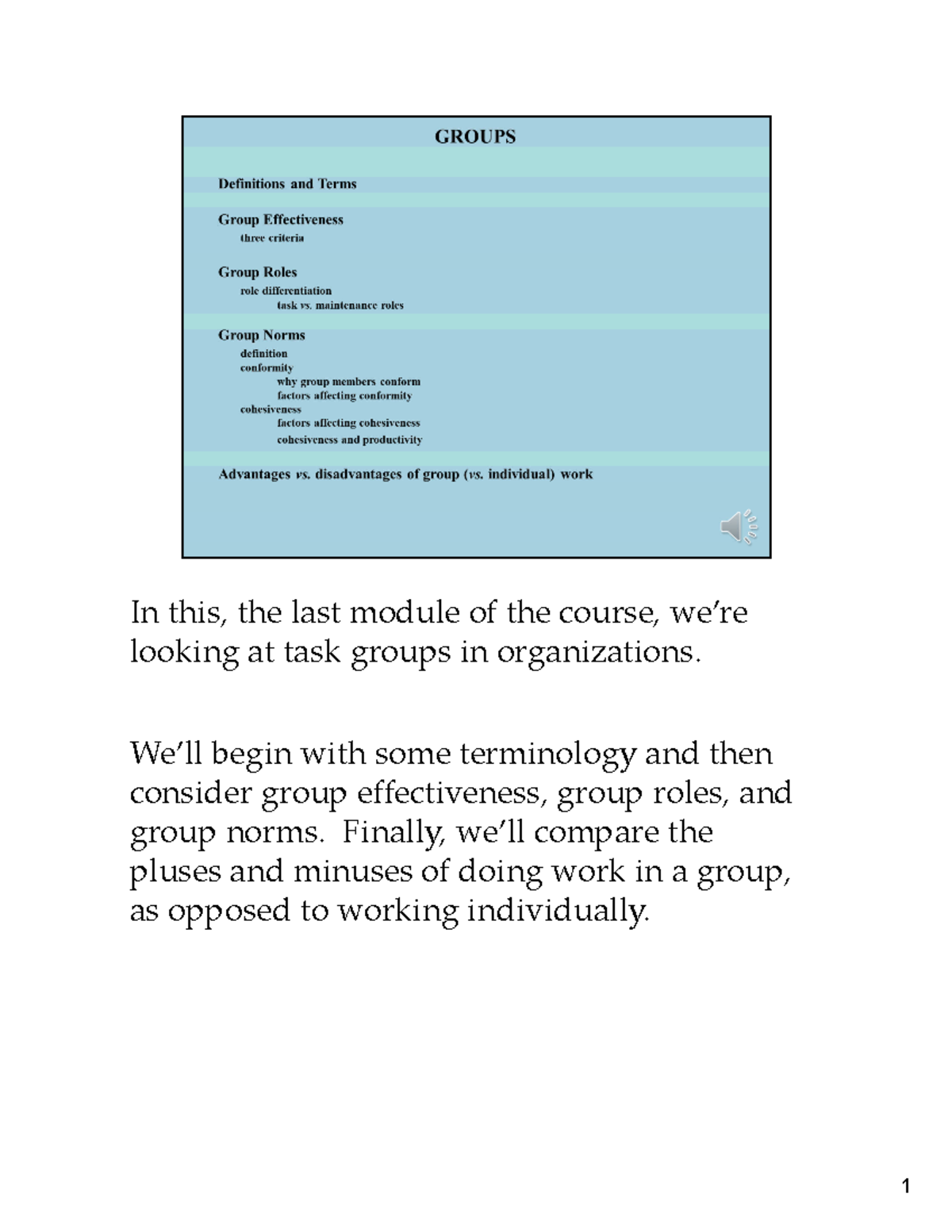 MGT Power Point - 18 - Module 18 Notes - In this, the last module of ...
