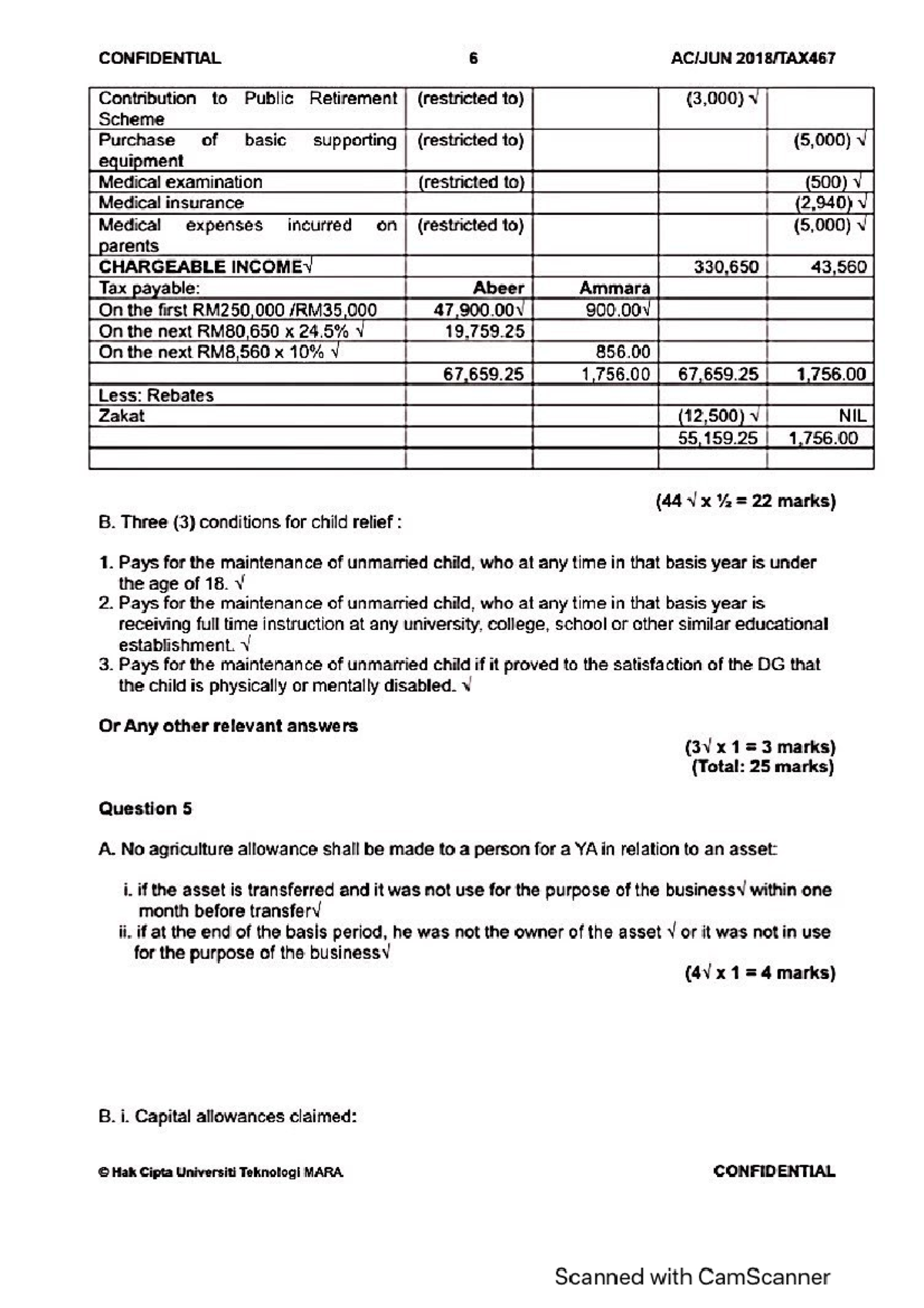 Past Year TAX467 Dec 2018 UITM UITM JJJJK - Taxations - UiTM - Studocu