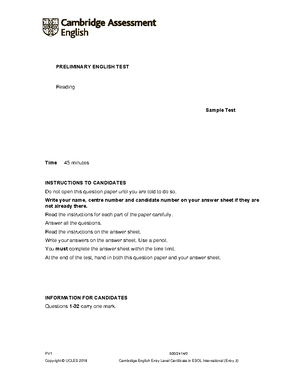 TEST 2 - Collins Cambridge English – Practice Tests for B1 Preliminary ...