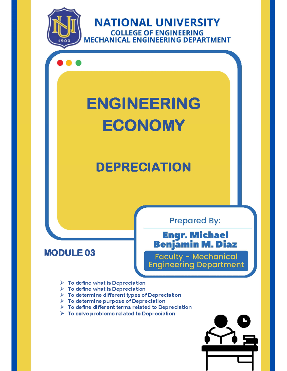 537110160 Module 04 Engineering Economy Depreciation - ENGINEERING ECONOMY DEPRECIATION MODULE ...