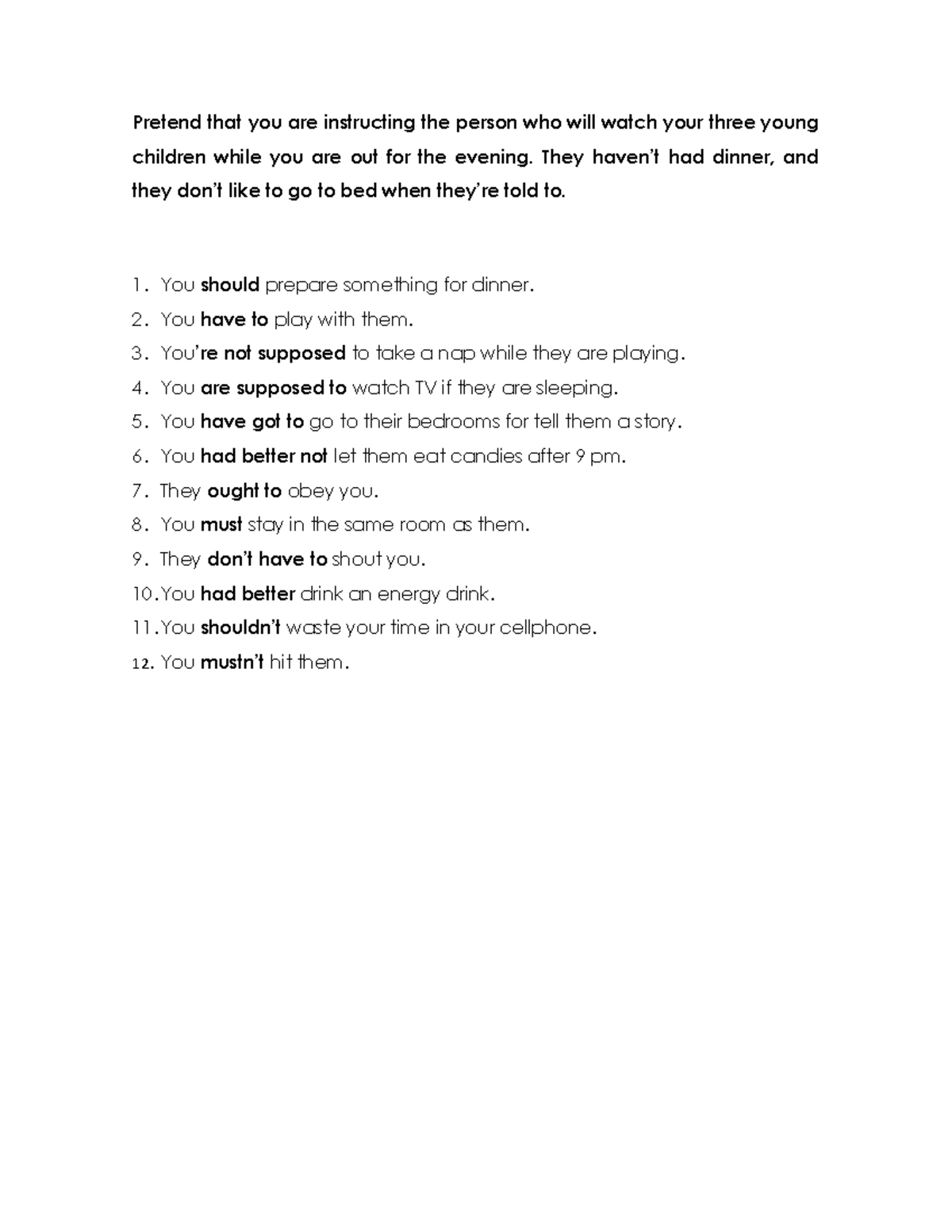 Exercise #34 Chapter 9 - TAREA - Pretend that you are instructing the ...