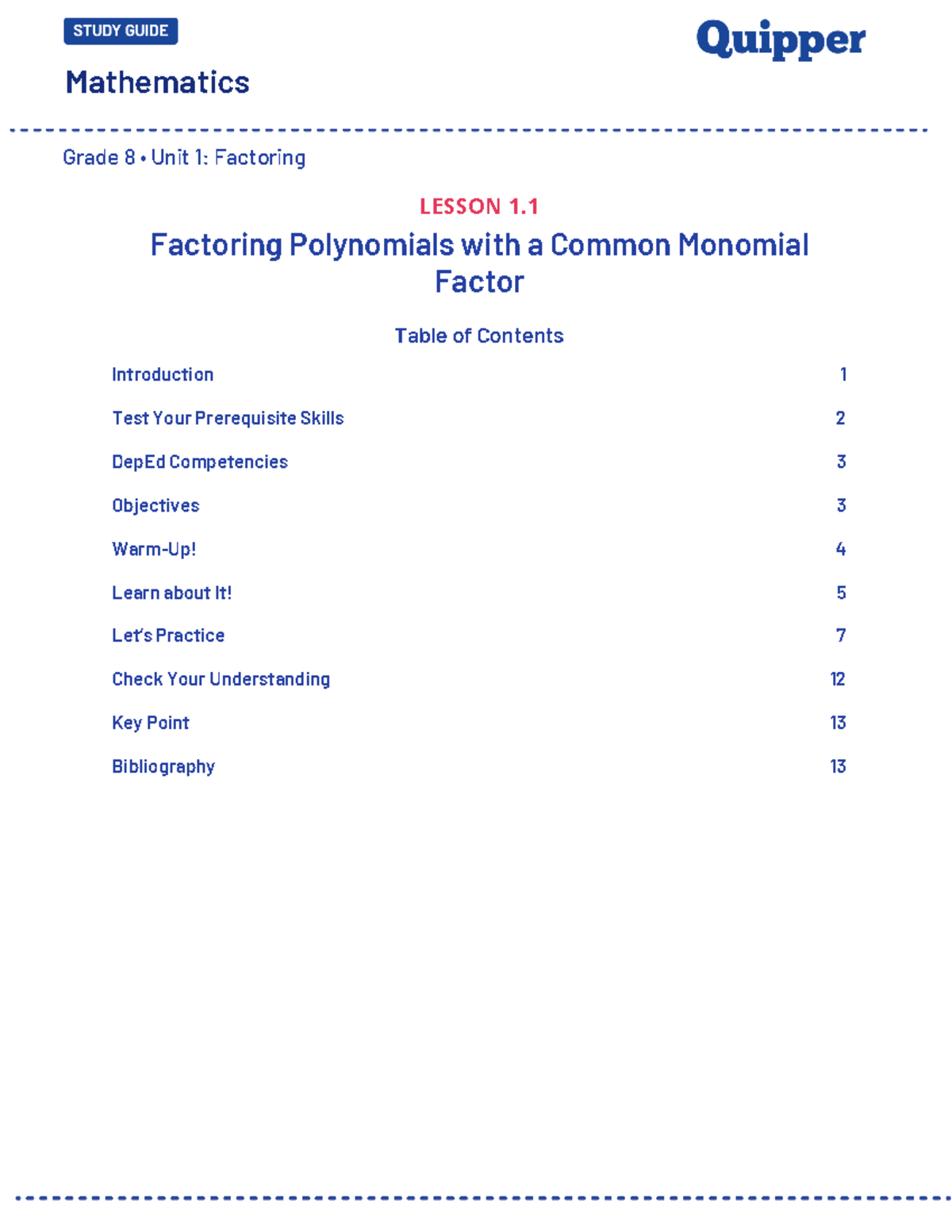 Inbound 1272452805581458520 - ####### Grade 8 • Unit 1: Factoring ...