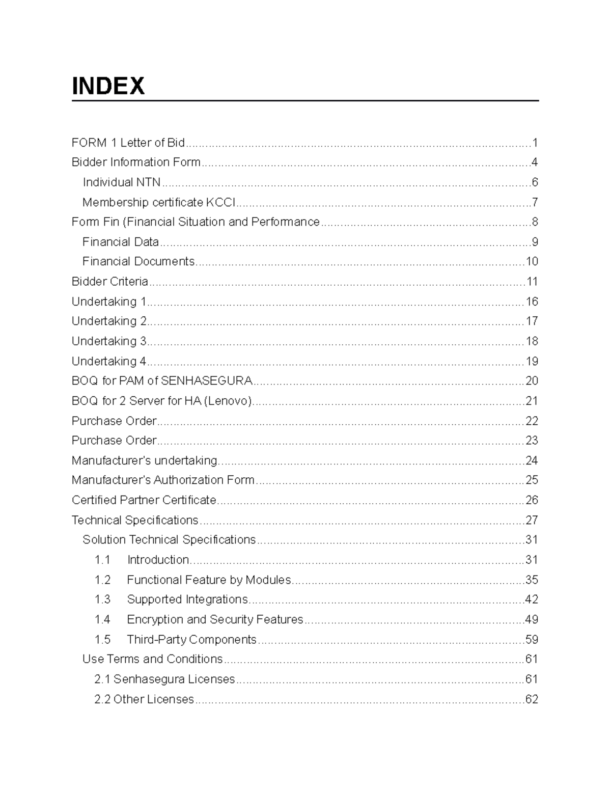Index format - DSFSG - INDEX FORM 1 Letter of - Studocu