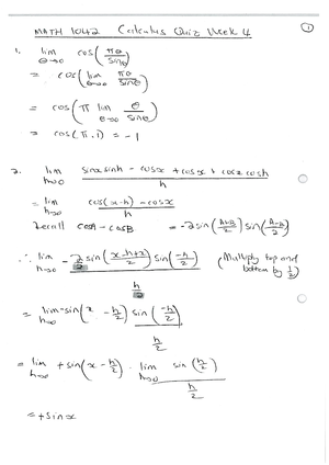 Week 2 Algebra Lecture 3.1 Trig Functions - Notes - Chapter 2 ...