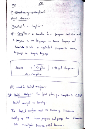 Compiler Design unit-4 question and answers - t1 : = 4 * i t2 : = a [ t1 ] t3 : = 4 * i t4 : = b ...