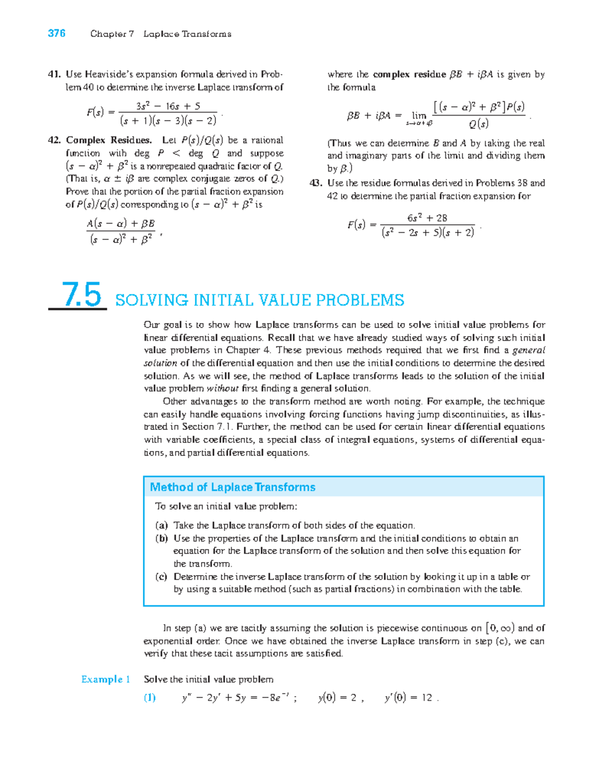 Lecture 11 - Use Heaviside’s expansion formula derived in Prob- lem 40 ...