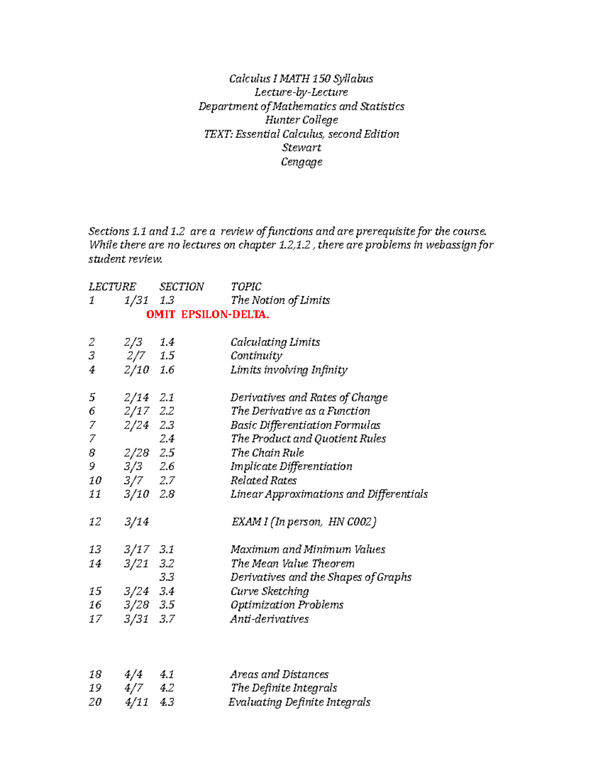 M150Lectures Stewart - lecture notes for calculus. Calculs 1 and 2 ...