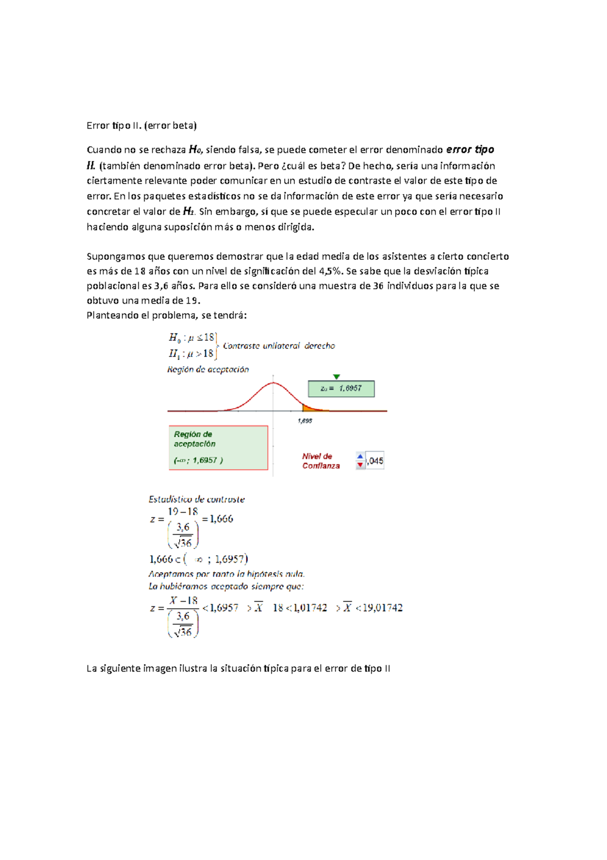 Error tipo II en los contrastes de hipótesis - Introducción a la ...
