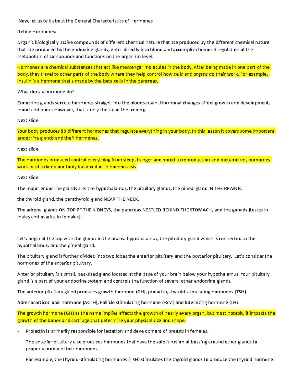 Hormones-1 - Summary Science, Technology, Engineering, and Mathematics ...