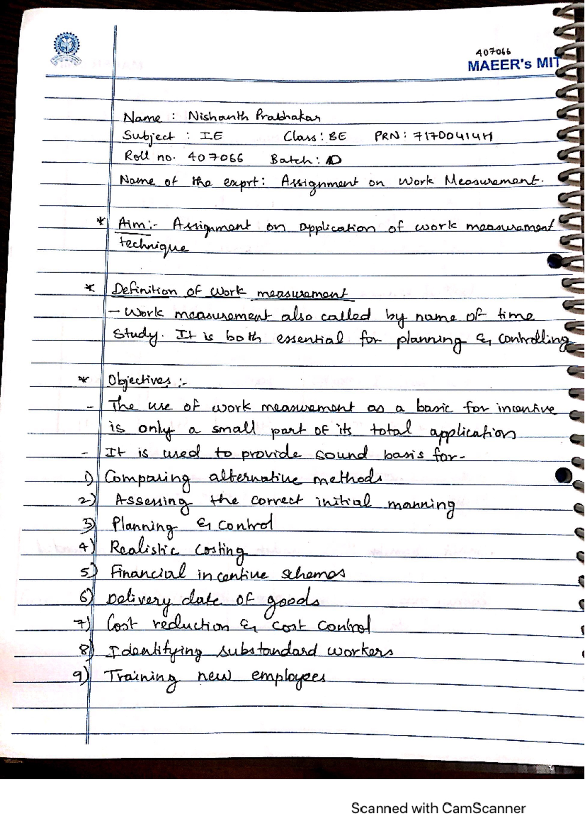 Work measurement - Summary - B.e. (mechanical) - Studocu