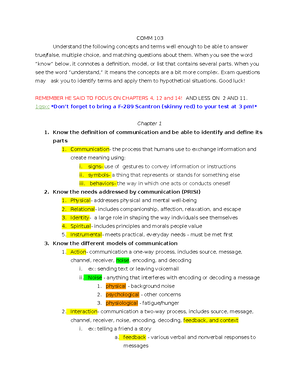 COMM Informative Speech - Communication 103 Informative Outline October ...