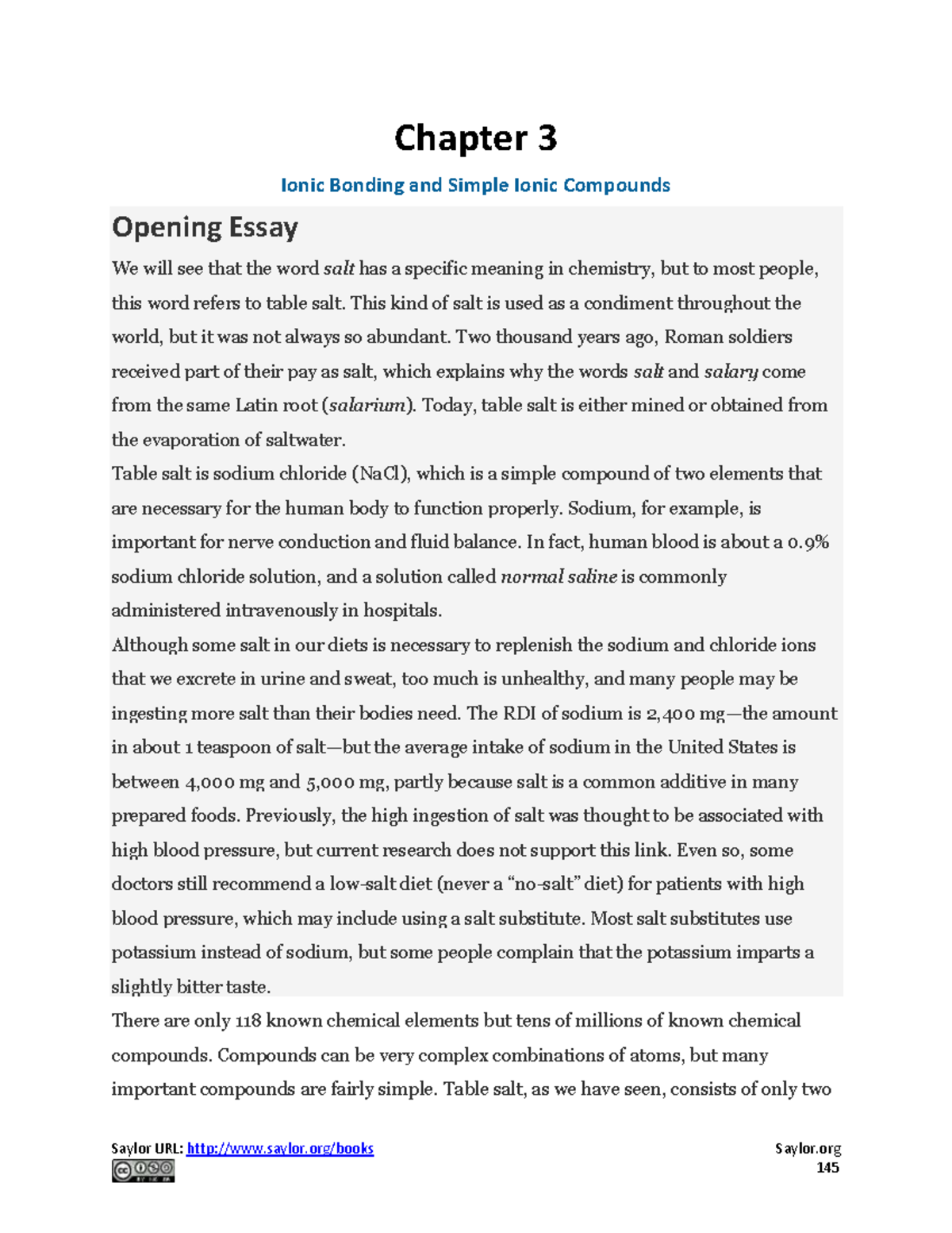 3.1-3.3 pp 145-174 - Reading - Saylor URL: saylor/books Saylor Chapter 3 Ionic Bonding and ...