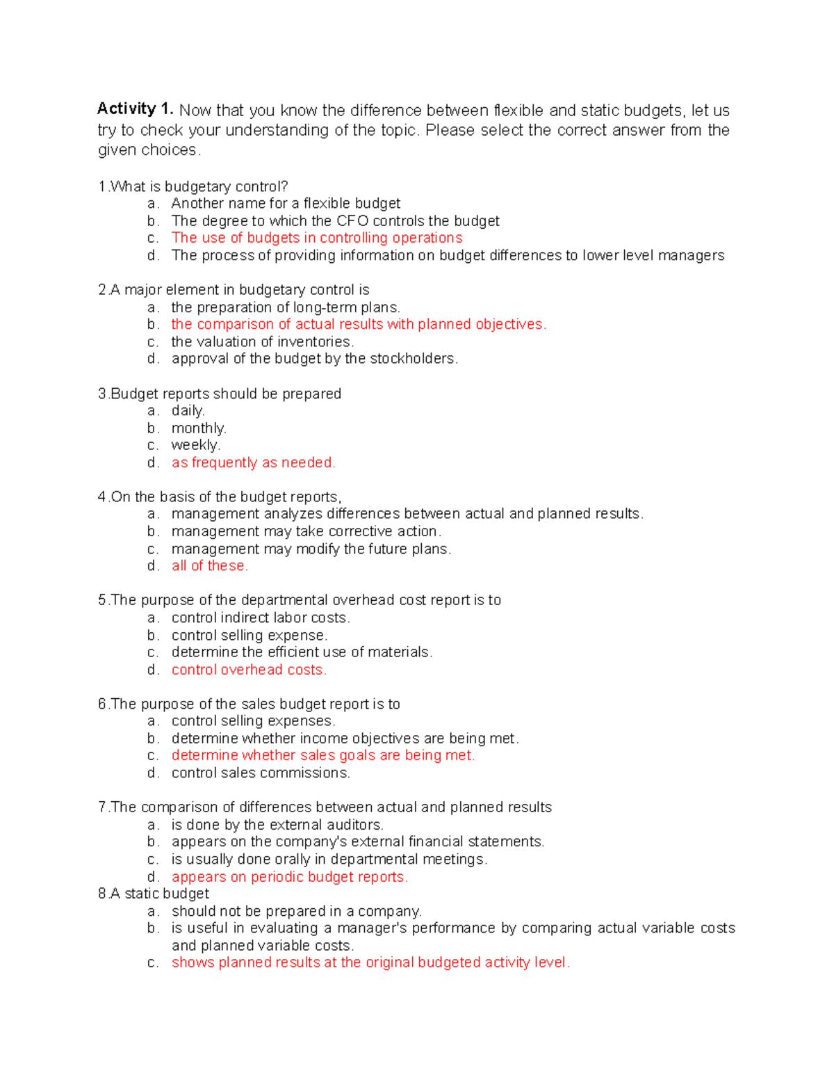Performance Management System- QUIZ 6 - Activity 1. Now that you know ...