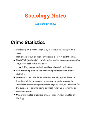 Chapter 7 part 1 - Intro to Sociology FALL SEMTER 2022 Chapter 7 ...