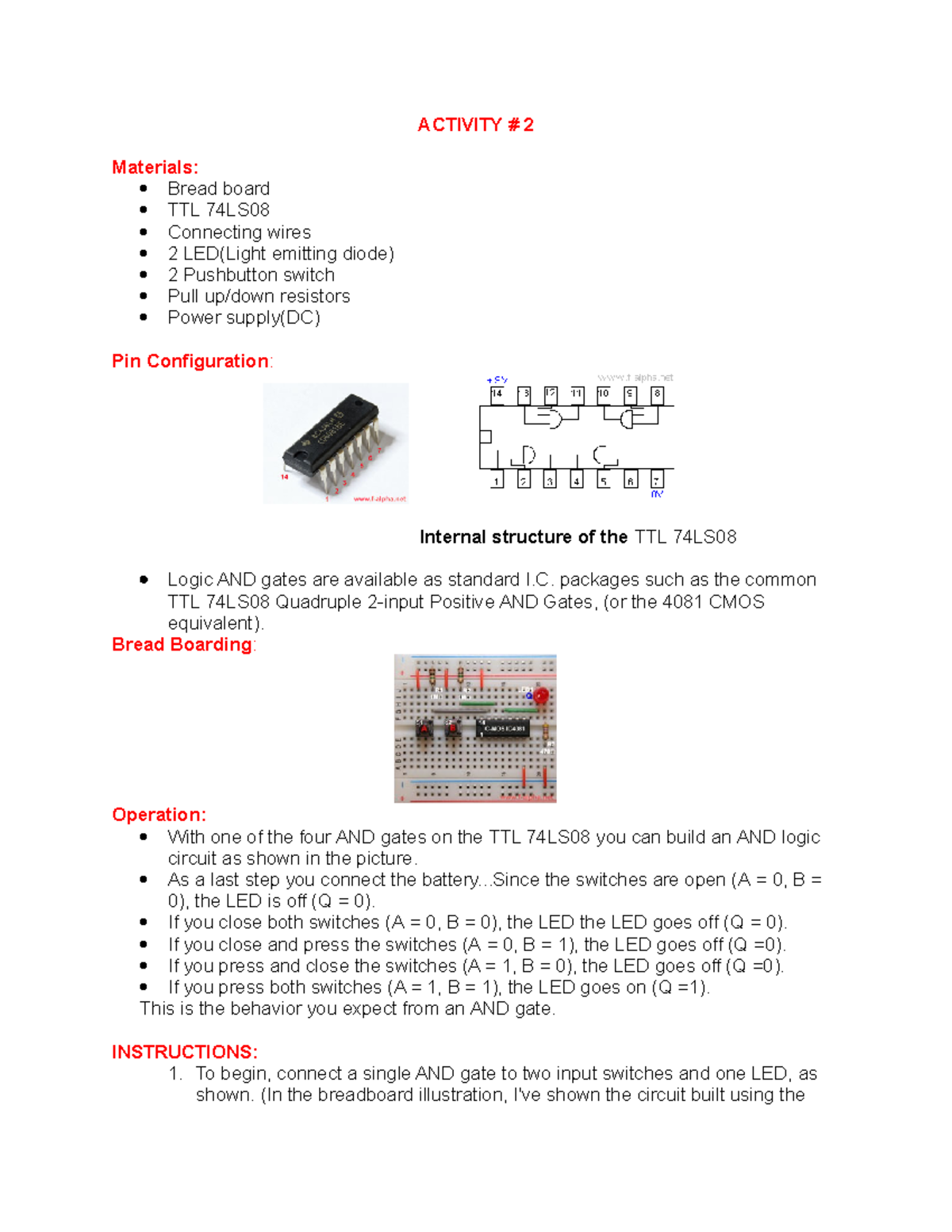 AND GATE sample circuit - System Integration and Architecture - Studocu