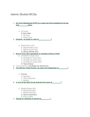 Islamic History Paper 1 Notes - NOTES OF ISLAMIC HISTORY & CULTURE PART ...