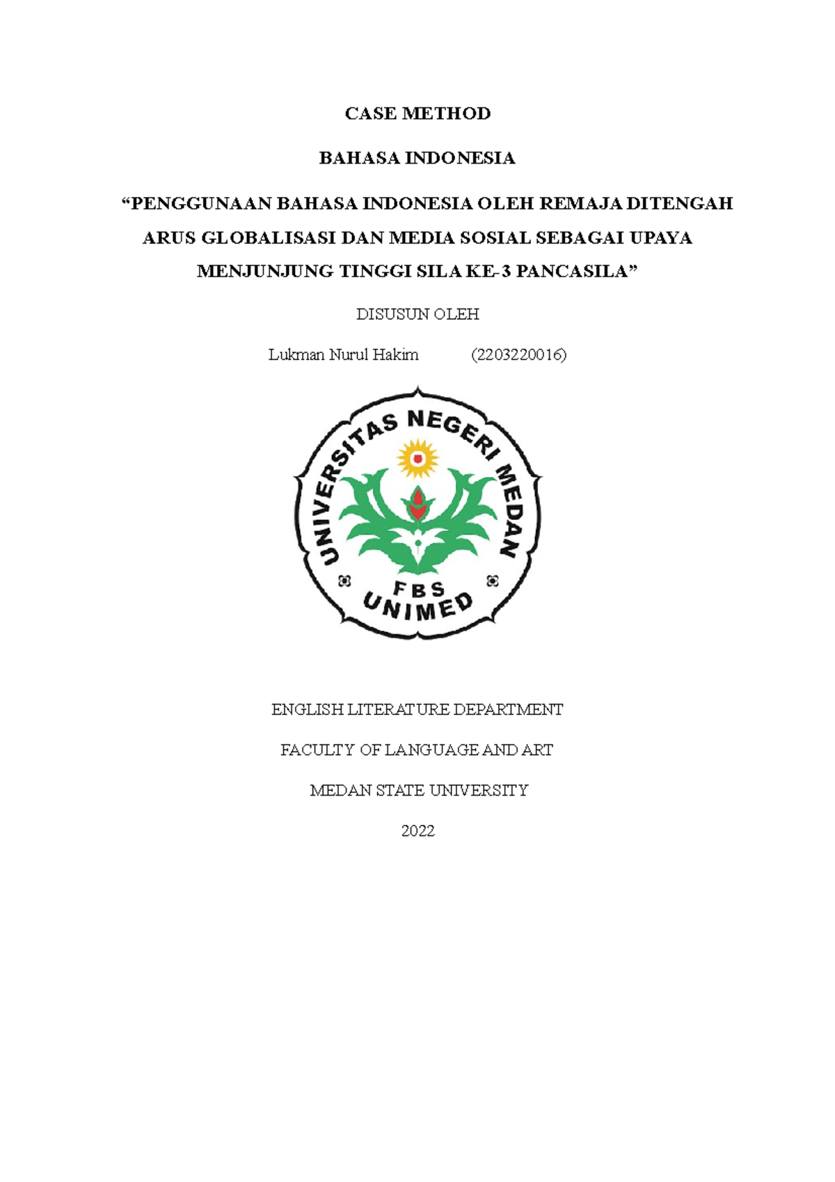 CASE Method Bahasa Indonesia - CASE METHOD BAHASA INDONESIA “PENGGUNAAN ...