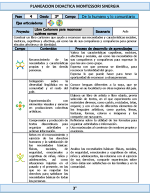 Album De Mi Comunidad Planeacion Fase 4 Grado 3 Campo Lenguajes Ejes