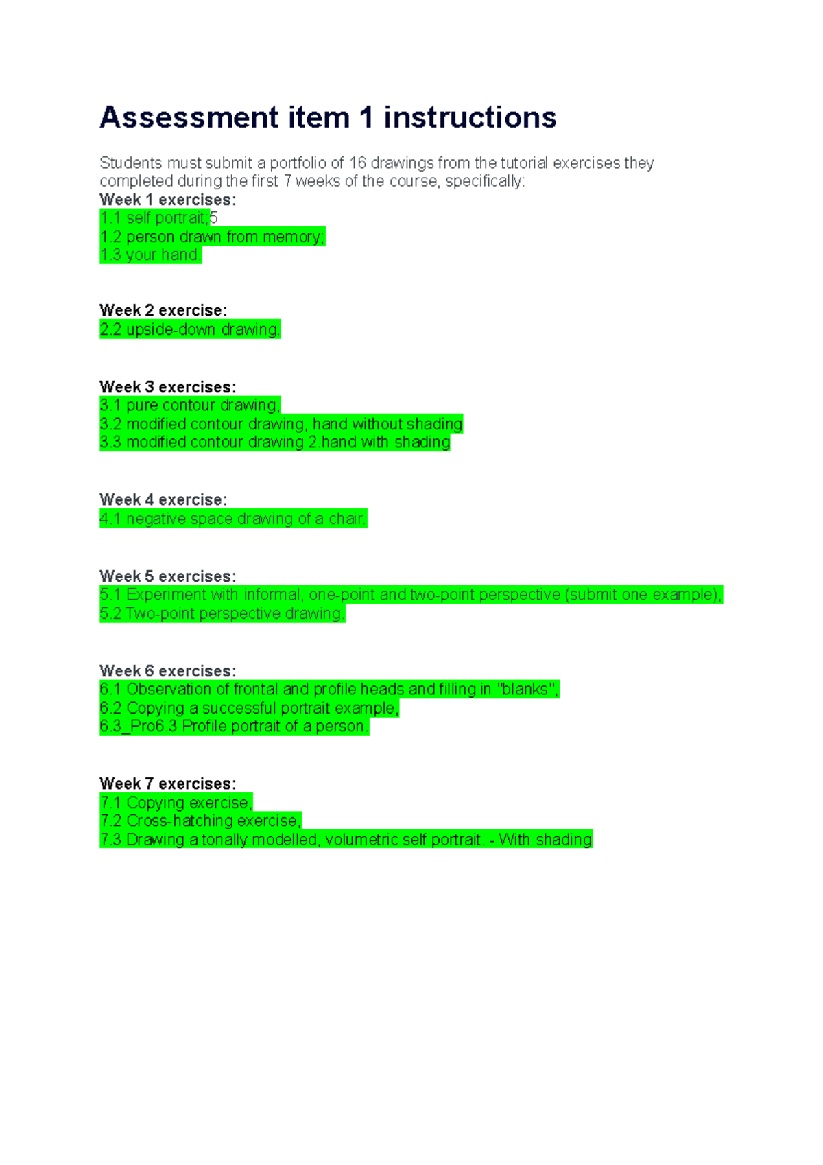 Assessment item 1 instructions - Assessment item 1 instructions ...
