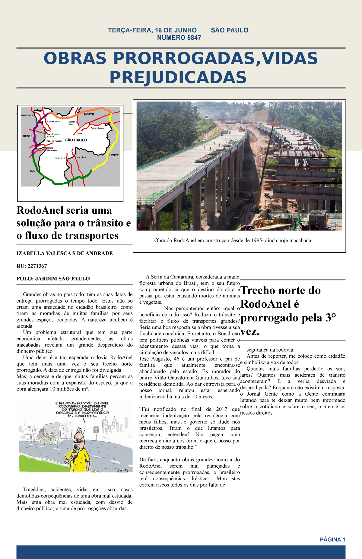 Template - Modelo de reportagem - A2 Rodoanel - TERÇA-FEIRA, 16 DE ...