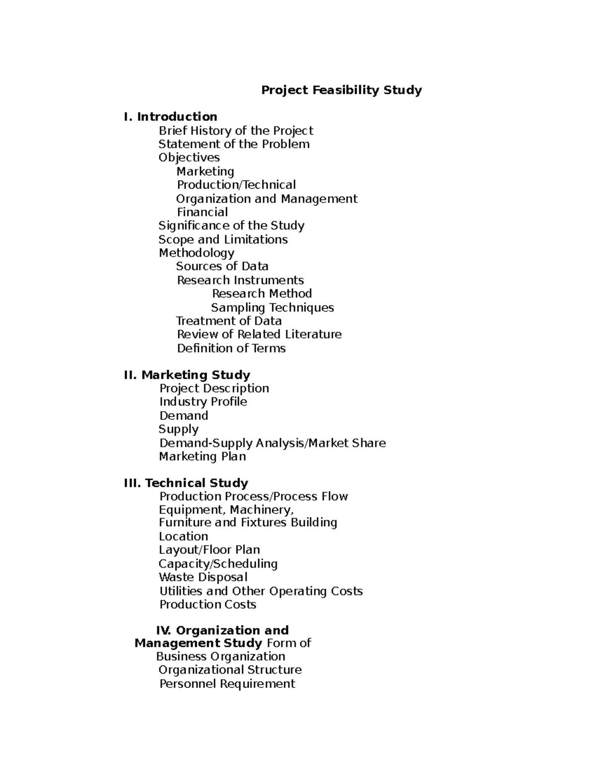 Project-Feasibility-Study - Project Feasibility Study I. Introduction ...