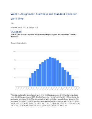 Week 2 Graphs Homework Help Questions and Answers.docx - Week 2 Assignment: Frequency Tables Q ...