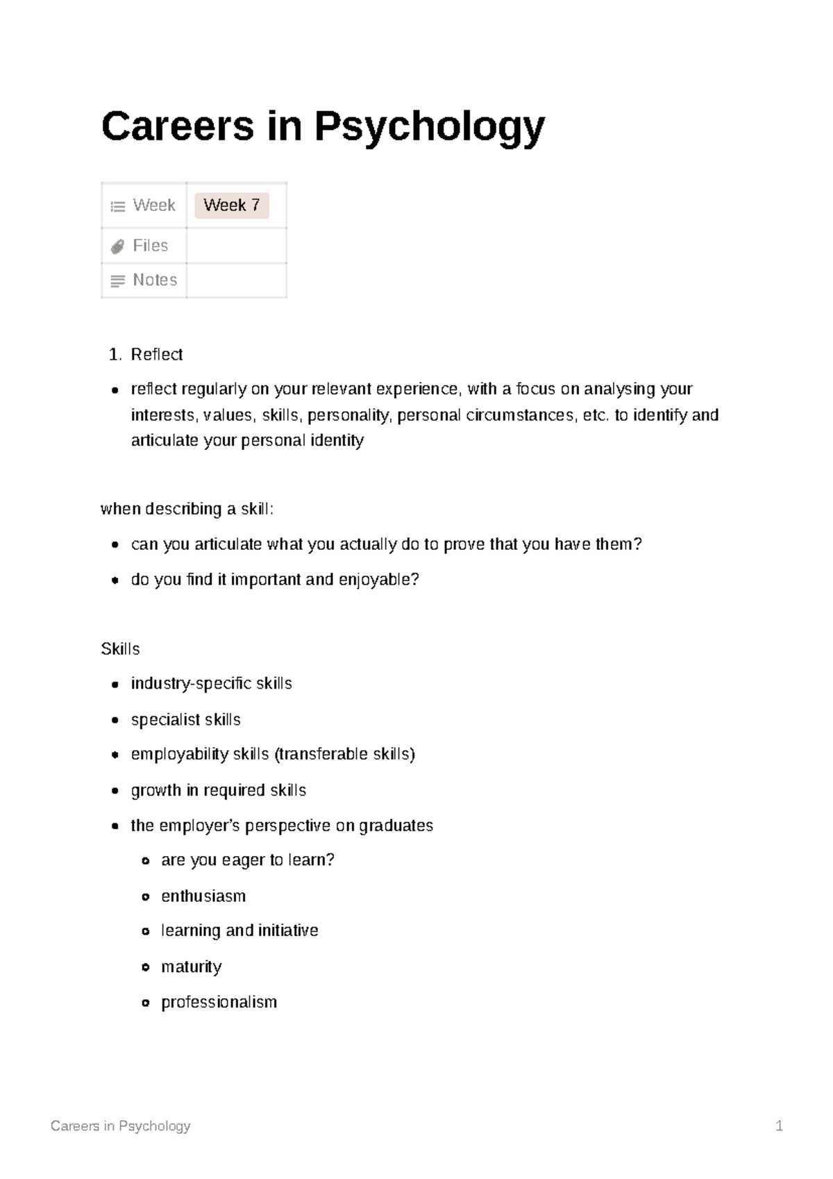 Careers in Psychology - Unit convenor: Andrew flood - Careers in ...