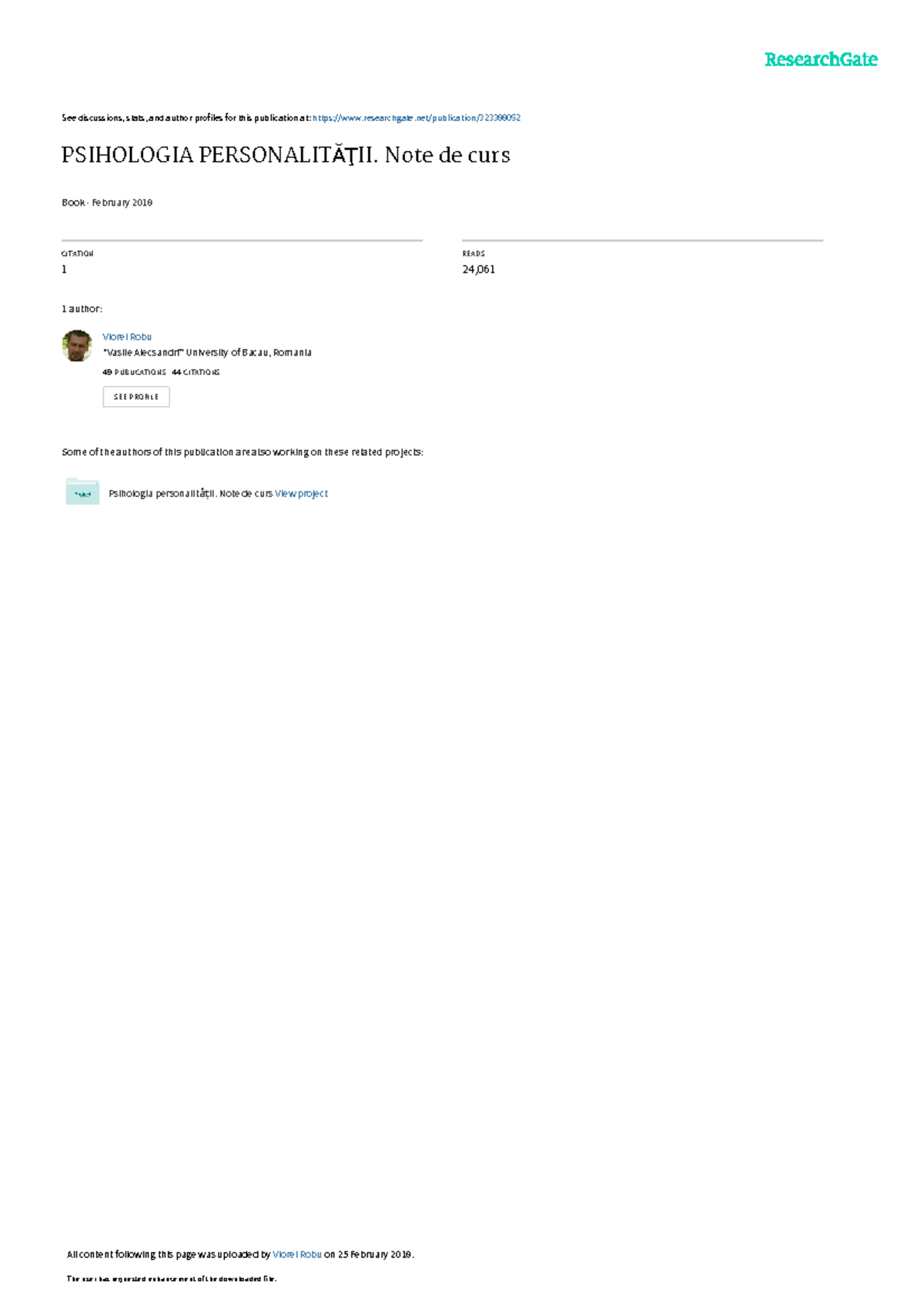 BT Psihologiapersonalitatii Viorel Robu - Warning: Popup annotation has ...