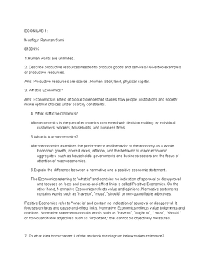 Chapter 2 The Market System and the Circular Flow - ECON 103 - Studocu