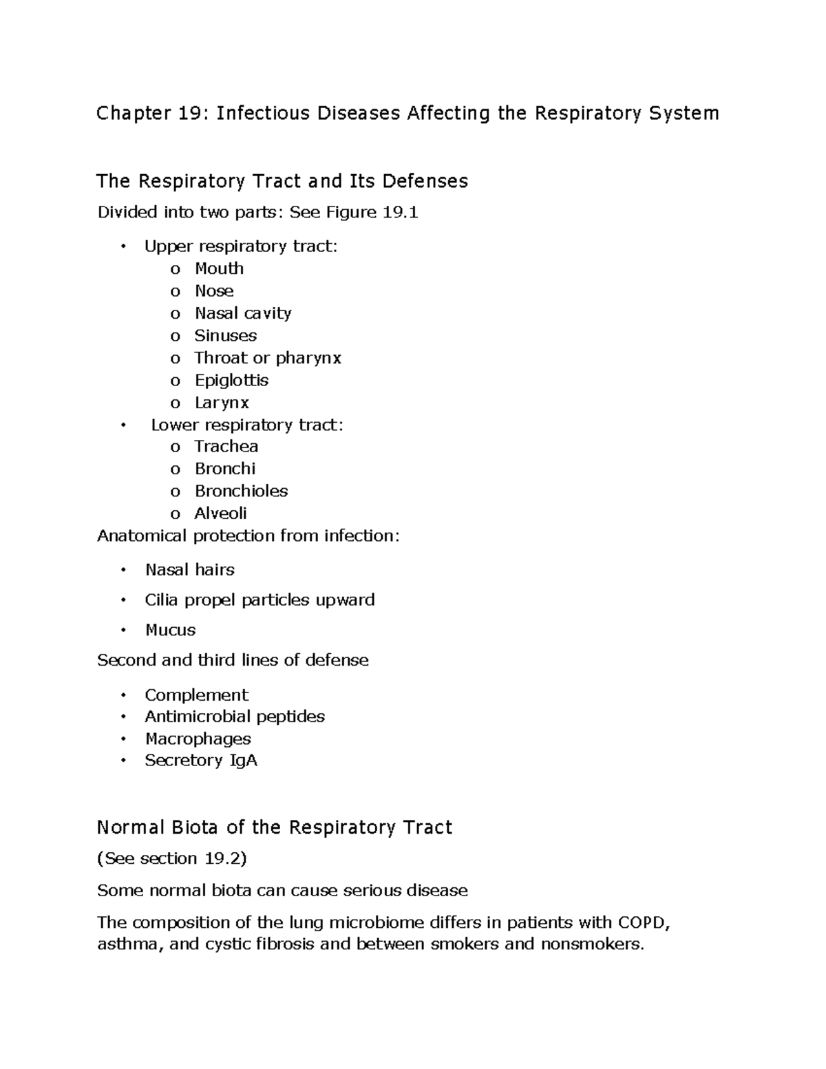 Ch. 19 - Covers Infectious Diseases Affecting the Respiratory System in ...