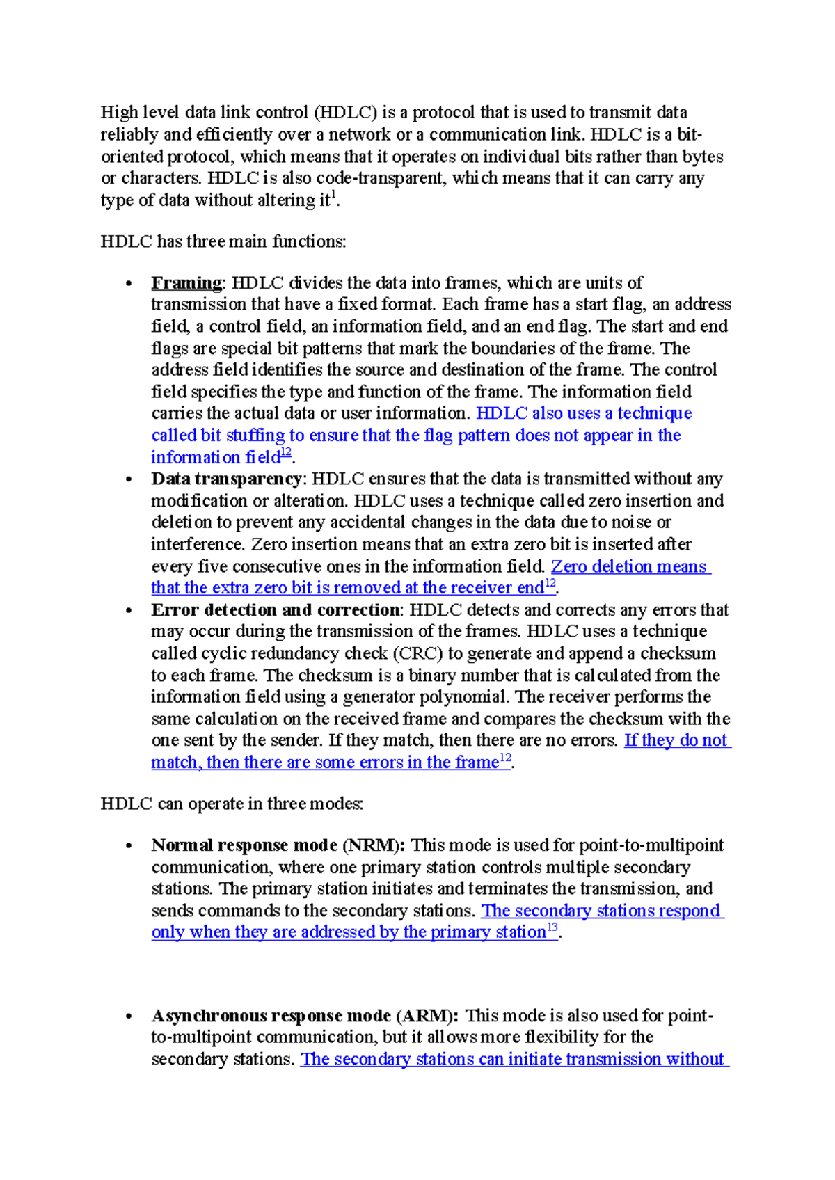 Cn - notes of cn - High level data link control (HDLC) is a protocol ...