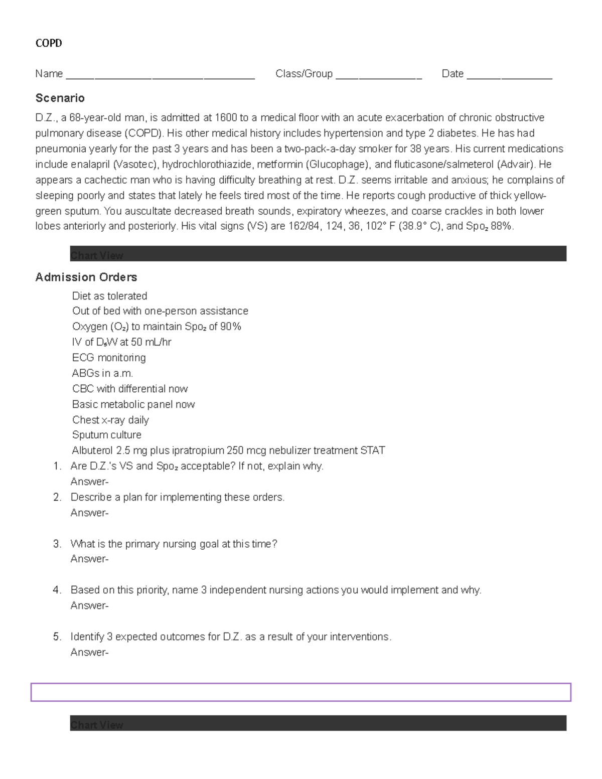 COPD Questions - practice materials for weekly assessment and quizzes ...