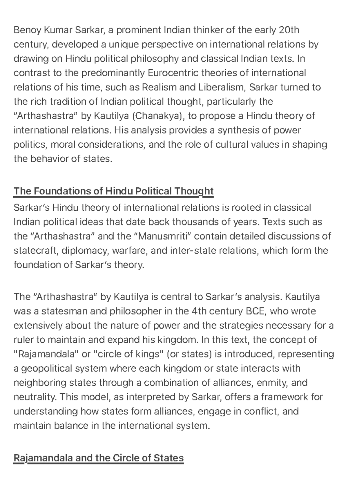 Benoy Kumar Sarkar, a prominent Indian thinker of the early 20th ...