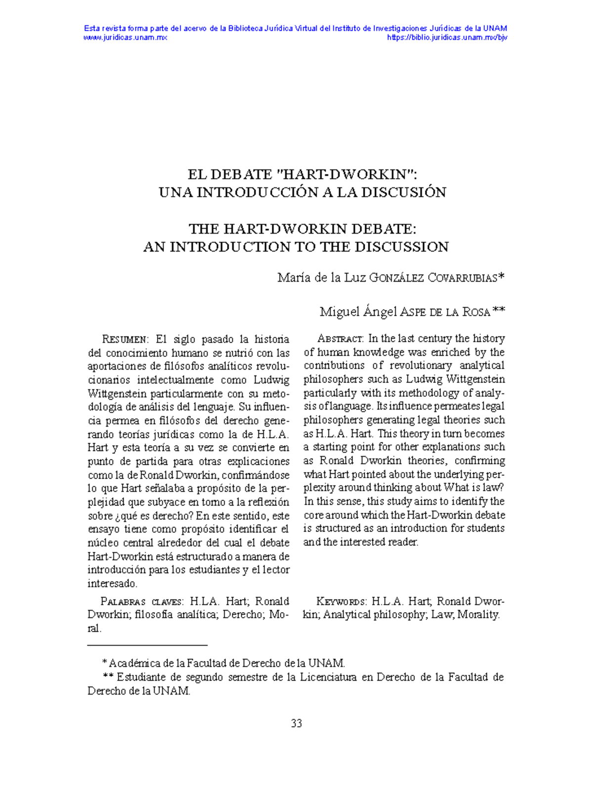 Texto 1 - 33 EL DEBATE "HART-DWORKIN": UNA INTRODUCCIÓN A LA DISCUSIÓN ...